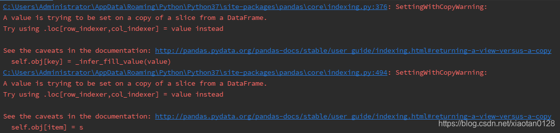 Dataframe添加列时,警告a Value Is Trying To Be Set On A Copy Of A Slice From A Dataframe Csdn博客