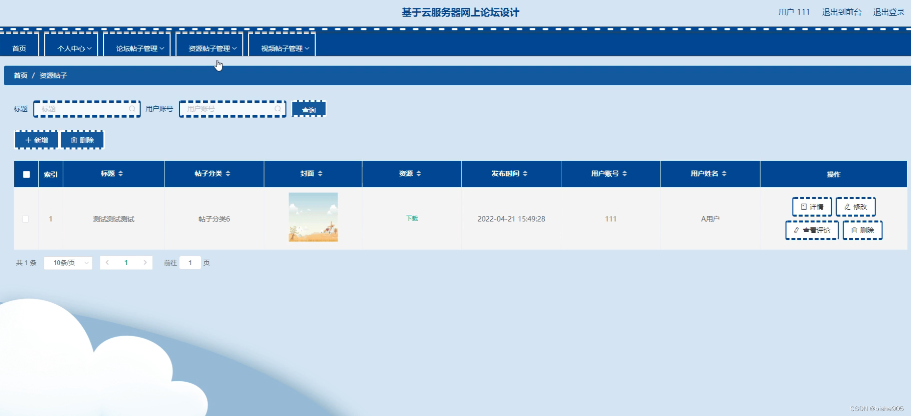 java计算机毕业设计ssm基于云服务器网上论坛设计b1z90（附源码、数据库）_java网上论坛毕业设计-CSDN博客