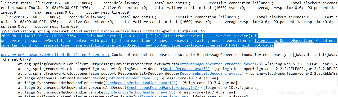 SpringCloud微服务（二）Fegin负载均衡遇到的问题和解决方案_you already have ribbonloadbalancerclient on your -CSDN博客