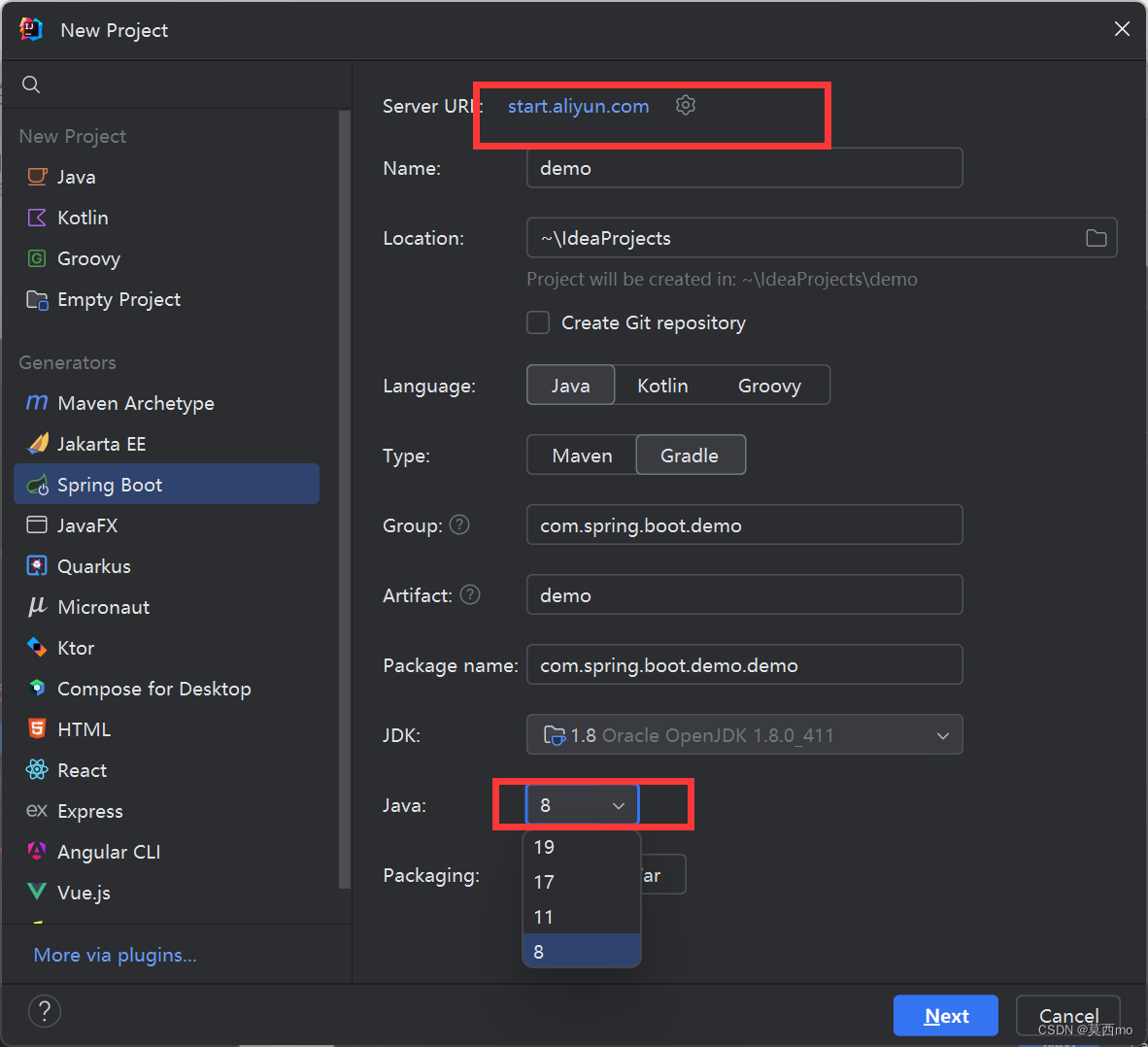 Idea中springboot只能创建java17及以上的版本idea创建springboot Jdk 17 22 Csdn博客