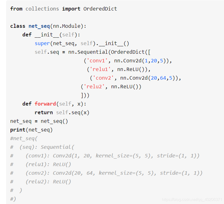 pytorch 学习笔记：nn.Sequential构造神经网络_nn.sequential ordereddict-CSDN博客