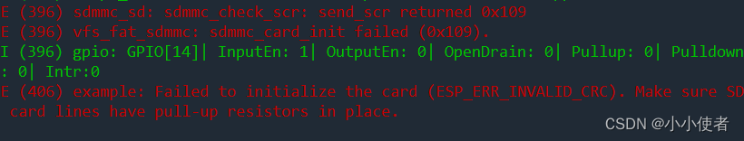 解决esp32使用sd卡提示sdmmc_check_scr: send_scr returned 0x109_esp32 电源问题导致sd卡-CSDN博客