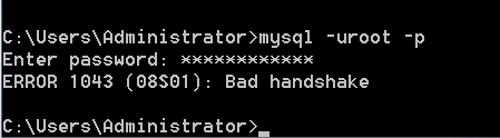 MySQL 3306端口被占用 ERROR 1043 (08S01): Bad handshake-CSDN博客