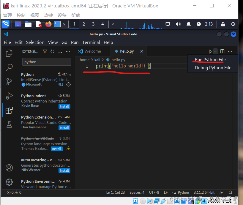 04 kali的配置以及Python的使用_kali python-CSDN博客