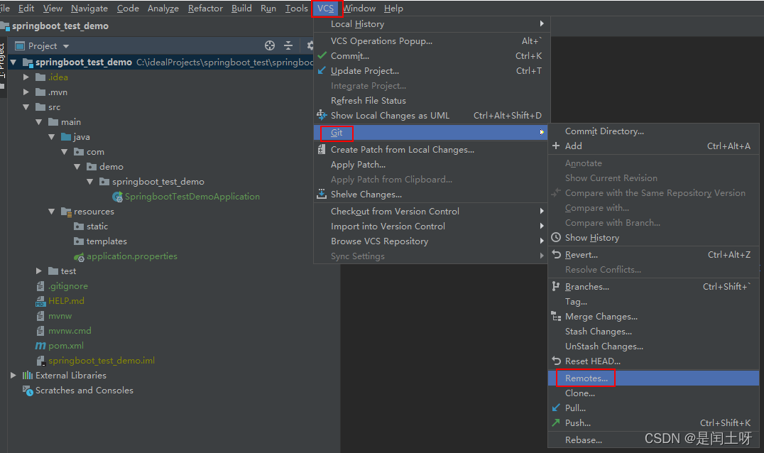 本地使用Idea创建SpringBoot项目并给gitee托管_idea如何把一个springboot项目改造为git项目-CSDN博客