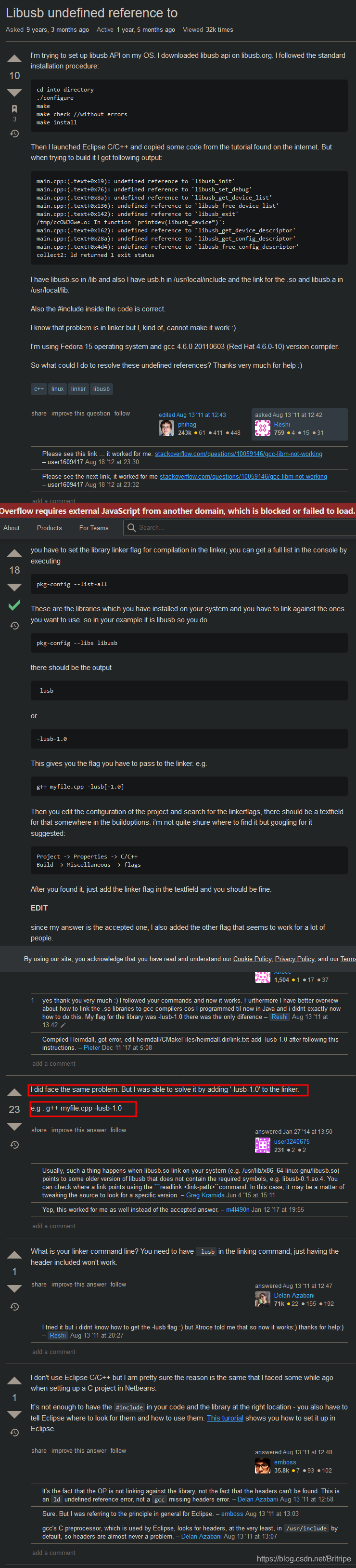 Ubuntu 安装libusb 编译自己写的程序 发现很多undefined（排除包含头文件的问题）gcc编译找不到libusb Csdn博客