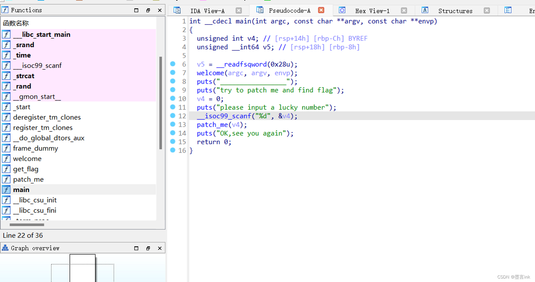 BUUCTF-逆向[GXYCTF2019]luck_guy1题解_ctf中幸运数字题怎么写-CSDN博客