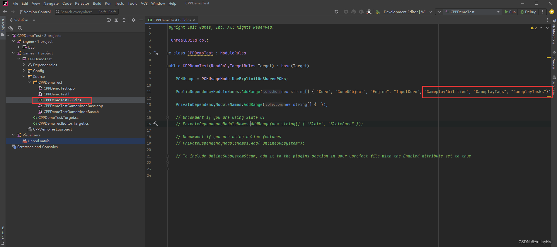 UE5.2/5.3 使用Rider编译（C++）GAS(Gameplay Abilities System)_ue rider-CSDN博客