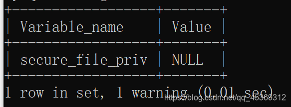 mysql 报错：ERROR 1290 (HY000): The MySQL server is running with the --secure-file-priv option so ...