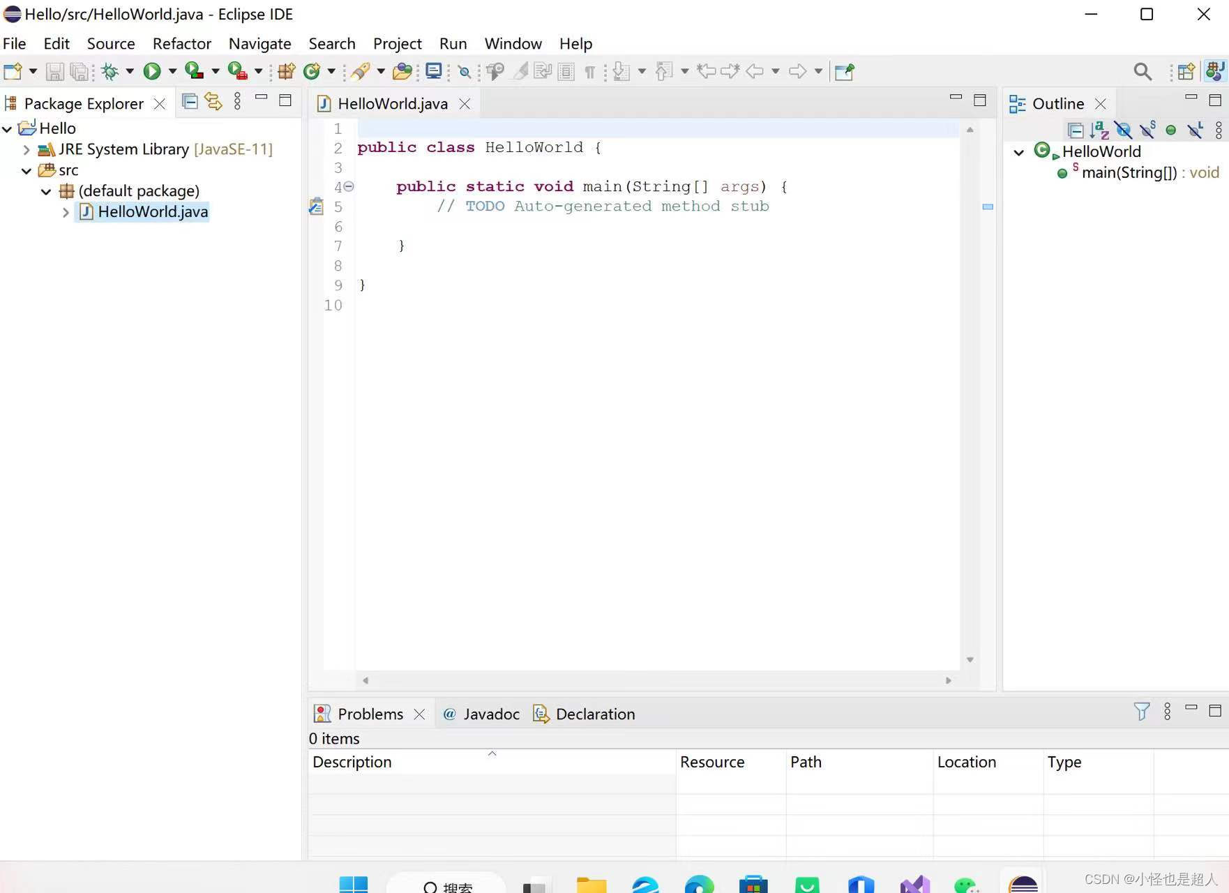 我用eclipse写的第一个java代码eclipse第一个java程序代码 Csdn博客