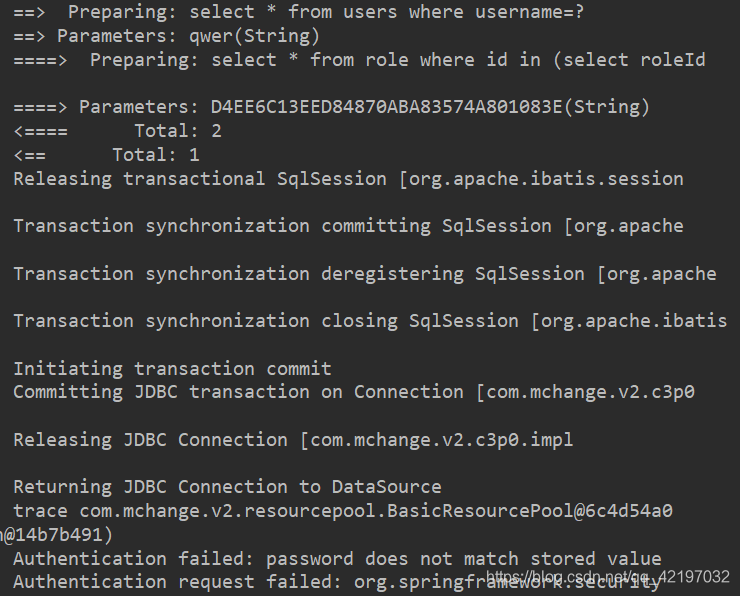 org.springframework.security.authentication.BadCredentialsException ...