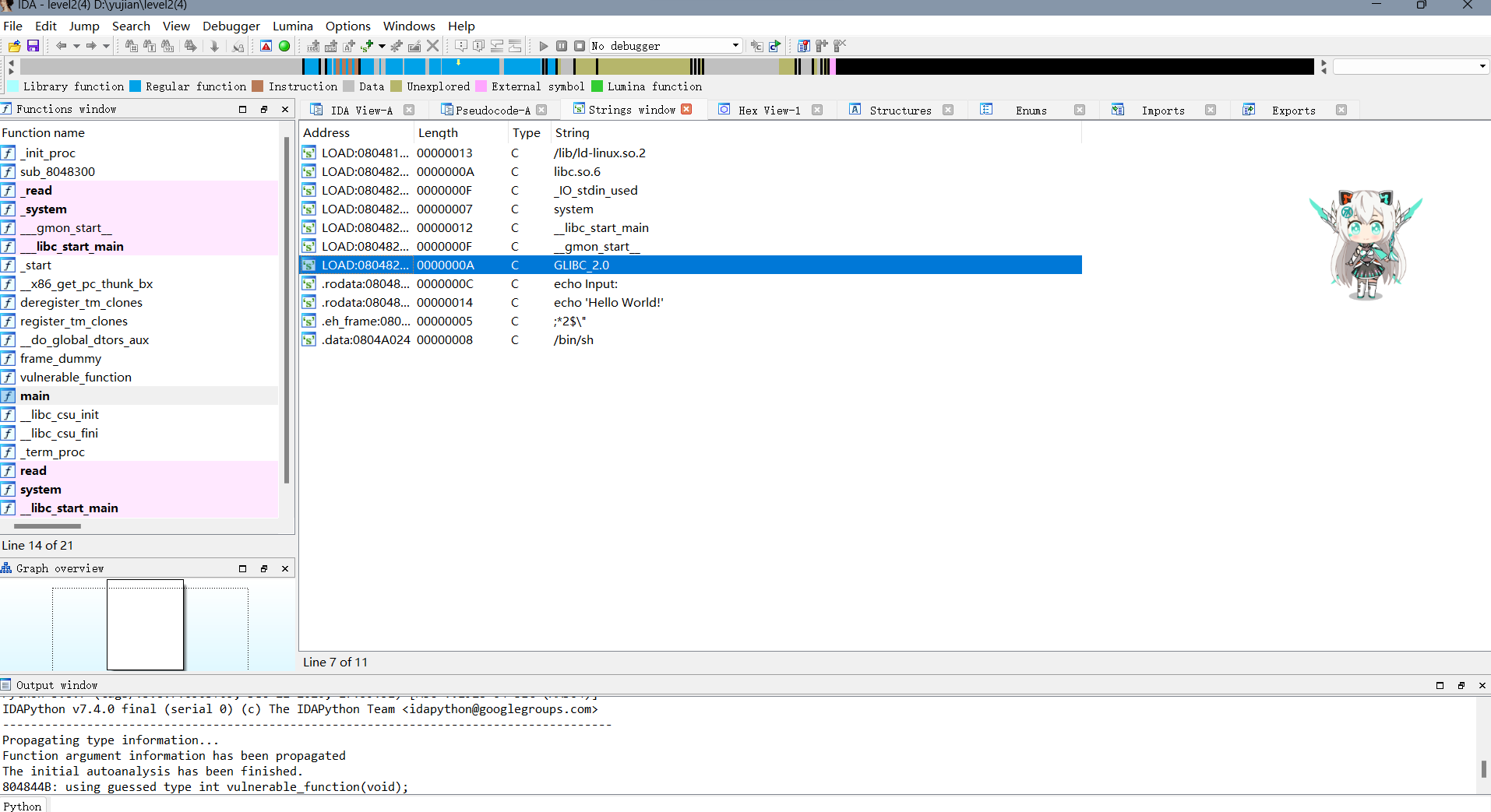 pwn入门-buu刷题第一页题解(32道)(更新完毕,下一章见)_buu pwn刷题-CSDN博客