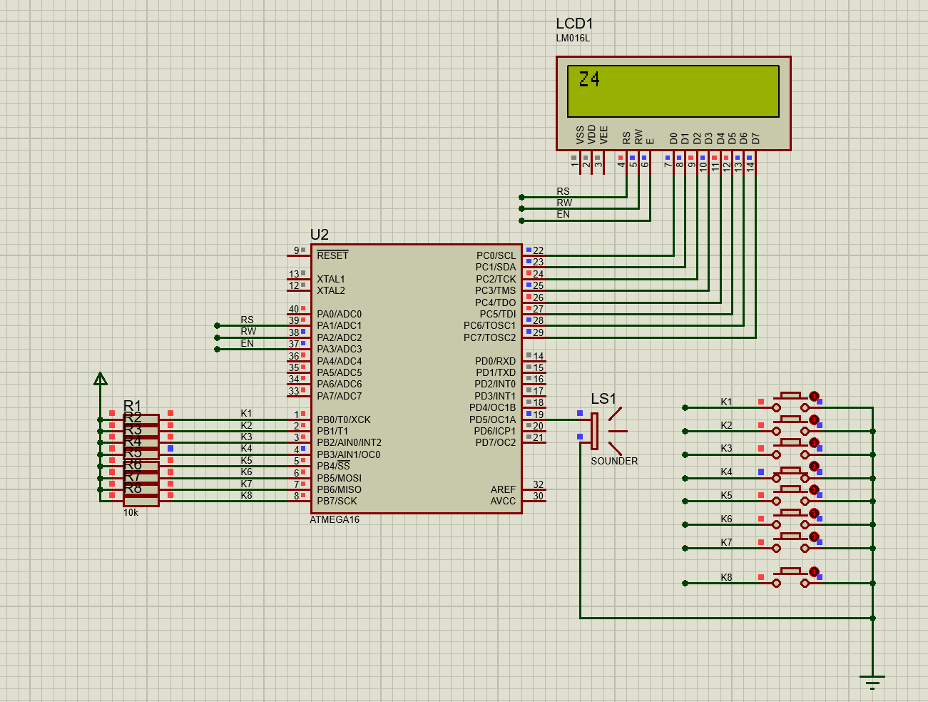 【TB作品】电子琴，ATMEGA16单片机，Proteus仿真_atmega16 电子琴-CSDN博客