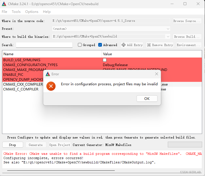 windows+QT5.14.1_MinGW_32bit+opencv4.5.1+CMake3.24编译并配置Qt使用opencv_opencv32位编译使用-CSDN博客