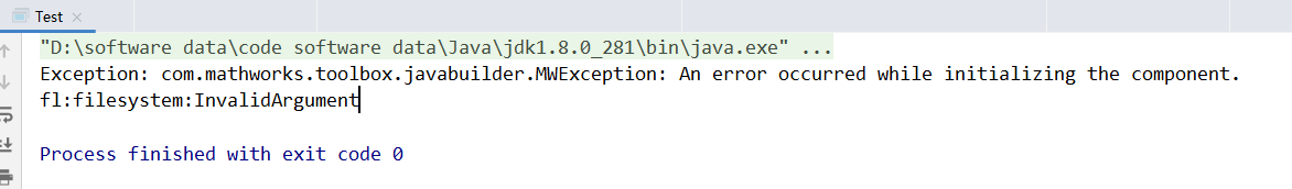 Matlab函数打包为.jar后在java中调用出现错误：Exception:com.mathworks.toolbox.javabuilder.MWException: An error ...