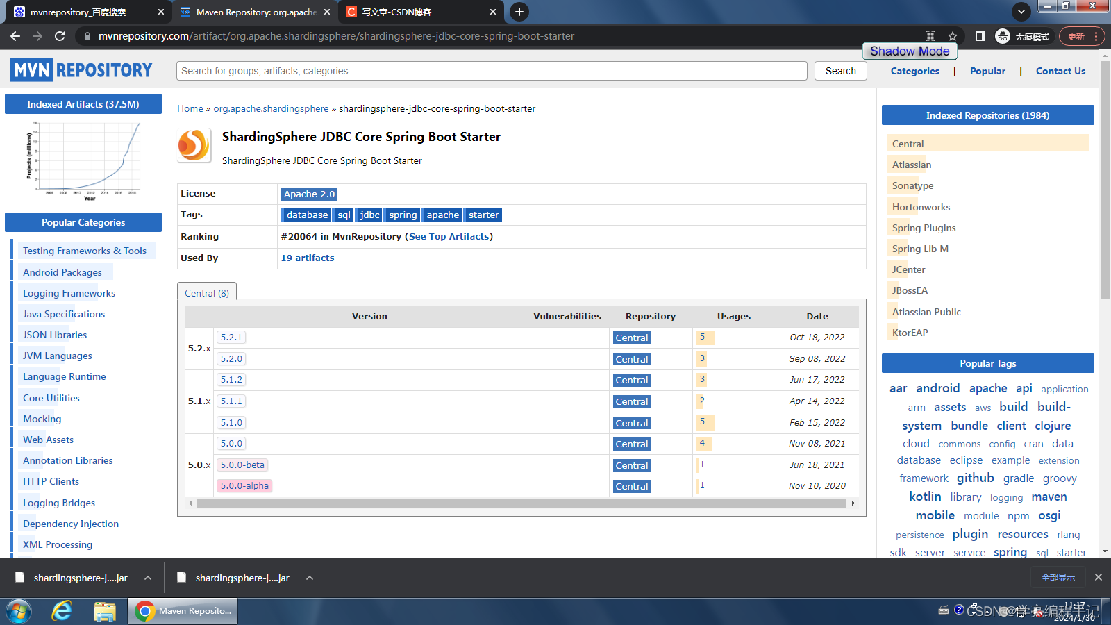 maven教程：mvn install本地jar包shardingsphere-jdbc-core-spring-boot-starter到本地Maven仓库_shardingsphere ...