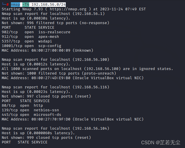 nmap工具常用的参数_nmp回复默认地址-CSDN博客