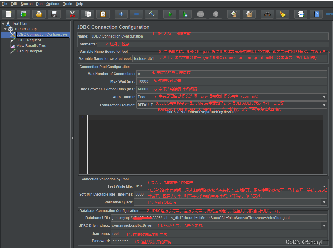JMeter练习（一）：通过JDBC Request等组件，实现对MySQL数据库表中的数据进行增，删，改，查_jemter 同一个jdbc请求 同步操作删除与插入-CSDN博客