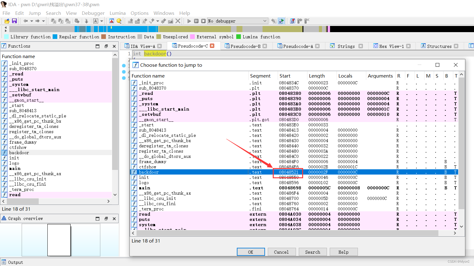 Ctfshow Pwn 栈溢出（pwn37 Pwn38）ctfshow Pwn38 Csdn博客