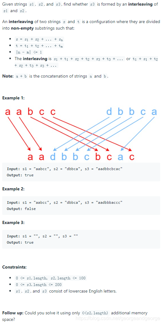 leetcode 97. Interleaving String-CSDN博客