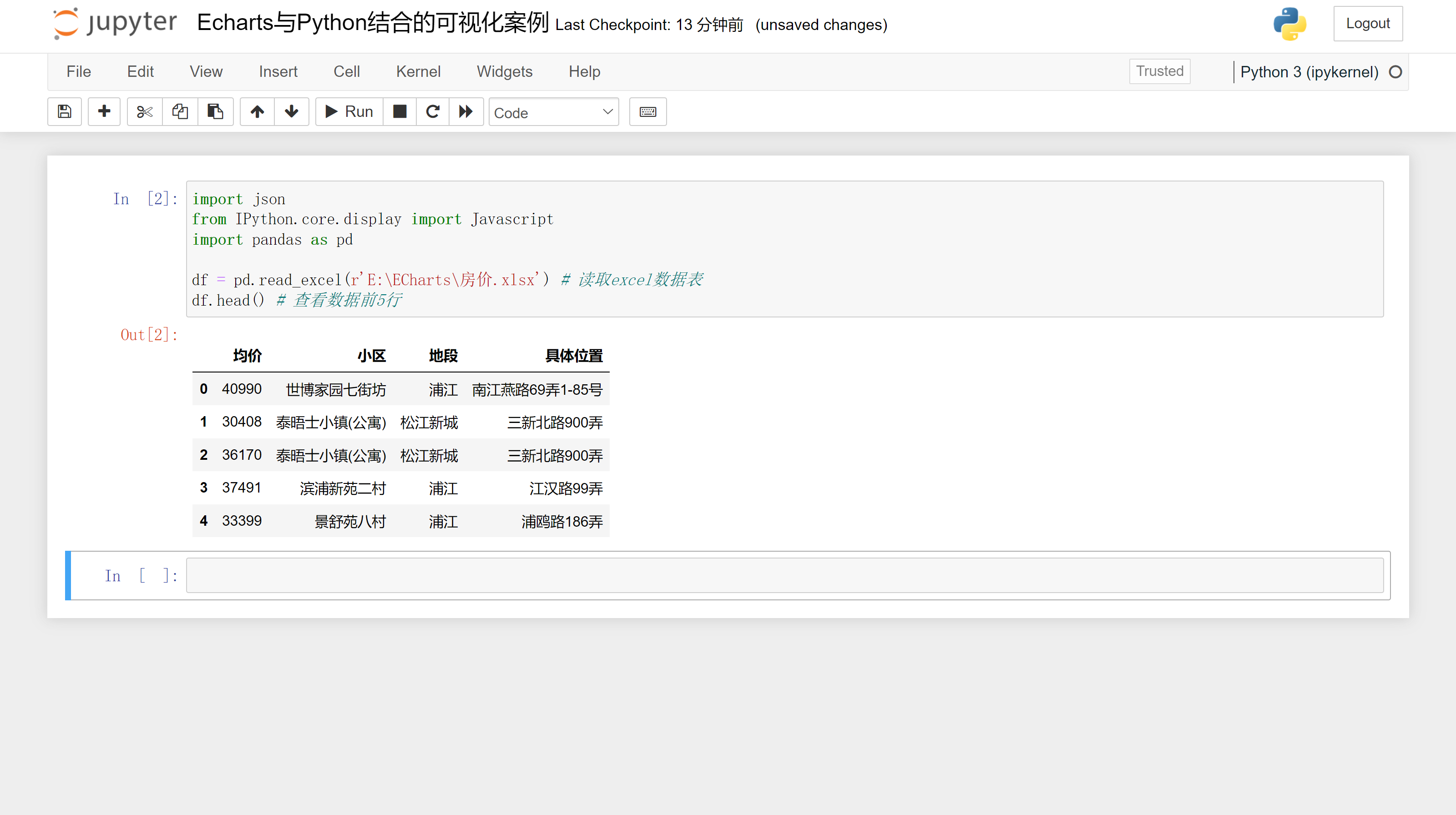 Echarts数据可视化 第8章 与Python结合的大数据可视化案例 8.1 如何快速结合Python与Echarts 8.1.4 Echarts与Python结合的可视化案例_python ...