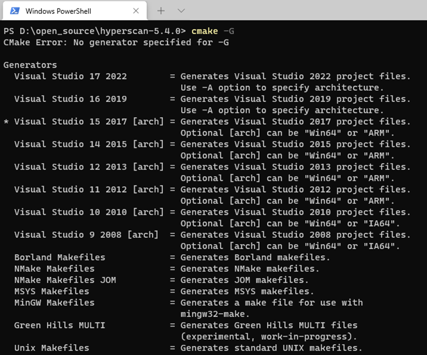 如何在windows下成功的编译和安装python组件hyperscan_windows_华为云开发者联盟-华为开发者空间