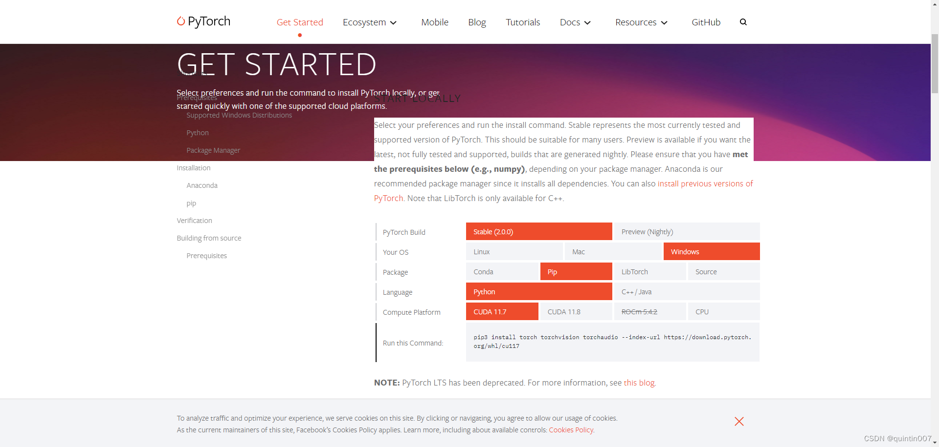 Pytorch 安装_pytorch1.7安装-CSDN博客