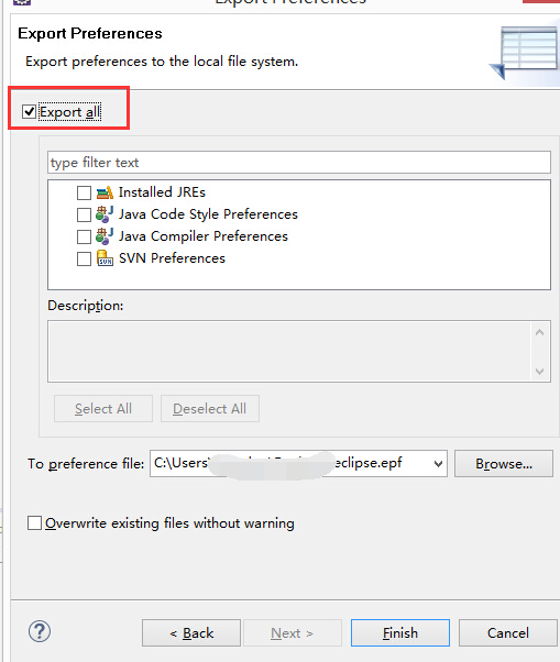 Eclipse导入导出Preference配置文件_eclipse perspective导出-CSDN博客