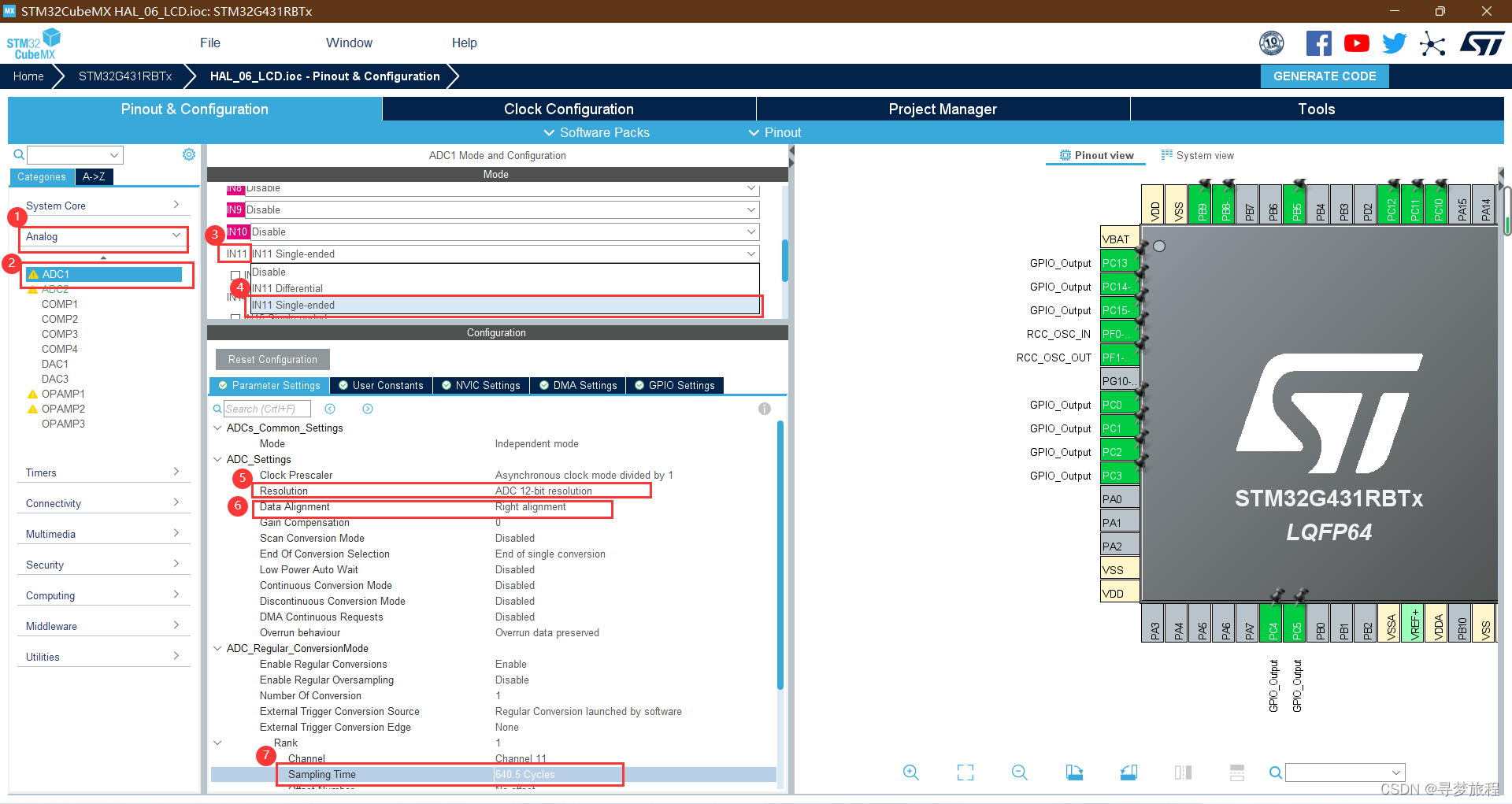 蓝桥杯嵌入式（STM32G431RBT6）入门第六天——模数转换（ADC）｜CSDN创作打卡_stm32g431读取输入电压-CSDN博客