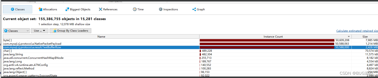 生产环境jvm内存泄漏排查_com.mysql.cj.protocol.a.result.textbufferrow-CSDN博客