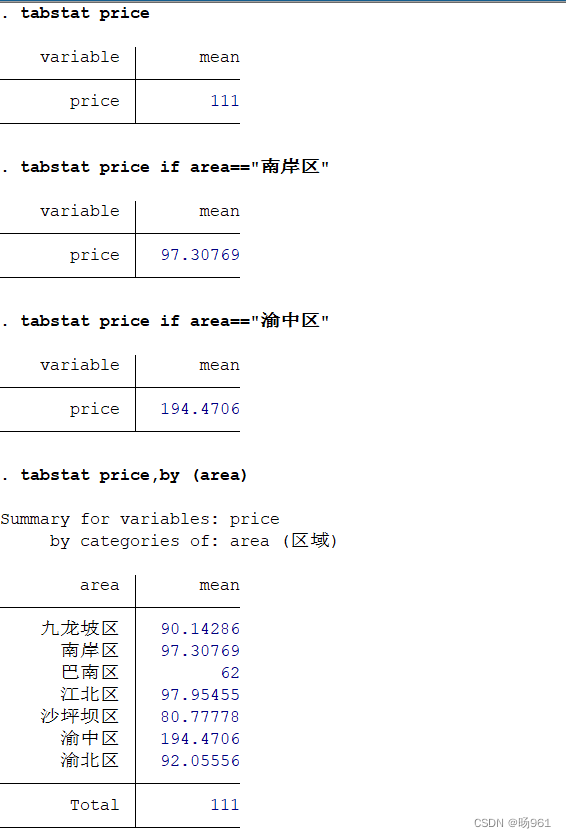 Stata学习笔记（六）：描述性统计核心参数及stata应用stata描述性统计 Csdn博客