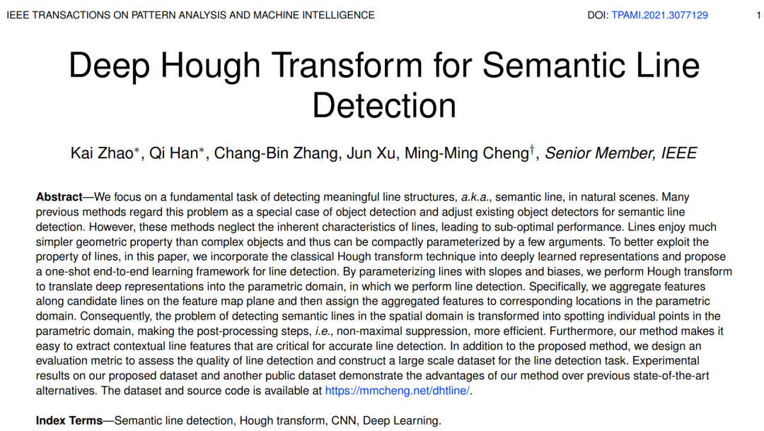 深度霍夫变换：语义线检测新方法_deep hough transform for semantic line detection-CSDN博客