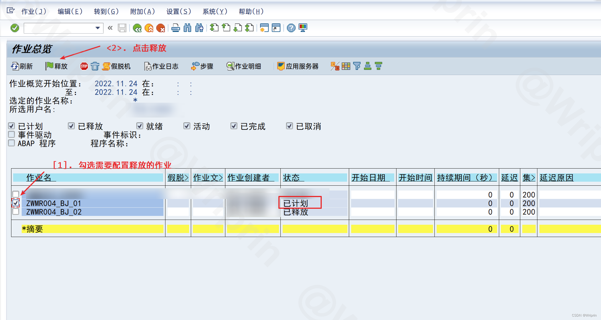 SAP SM36 后台作业「实例」-CSDN博客