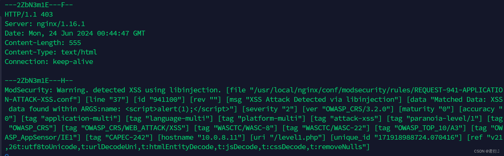 Modsecurity安装+Nginx+腾讯云CentOS+XSS-Labs靶场+WAF规则_contos 7 modsecurity 安装-CSDN博客