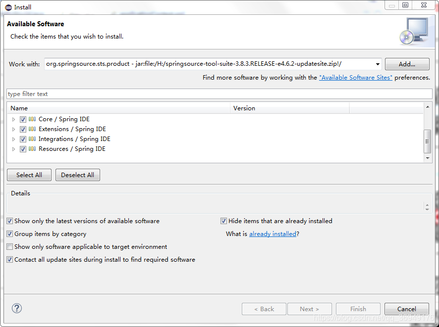 eclipse安装配置Spring框架及基本使用_eclipse4.6.2对应的spring-tool-suite的版本-CSDN博客