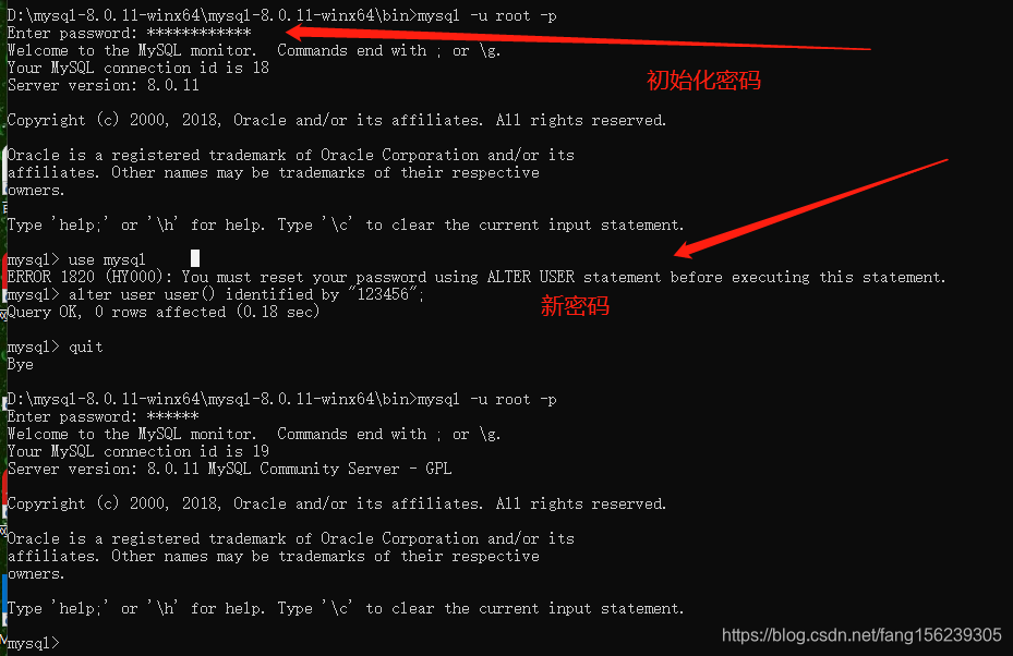 mysql ERROR 1820 (HY000): You must reset your password using ALTER USER_mysql首次安装error 1820 ...