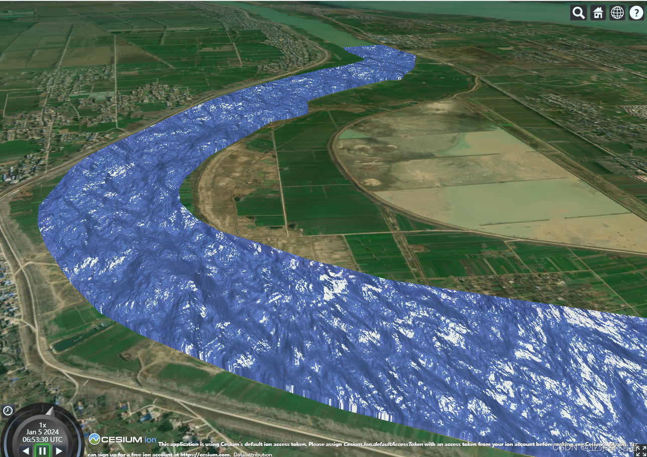 Cesium动态水面（任意多边形PolygonGeometry）保姆级教程_cesium水面特效-CSDN博客
