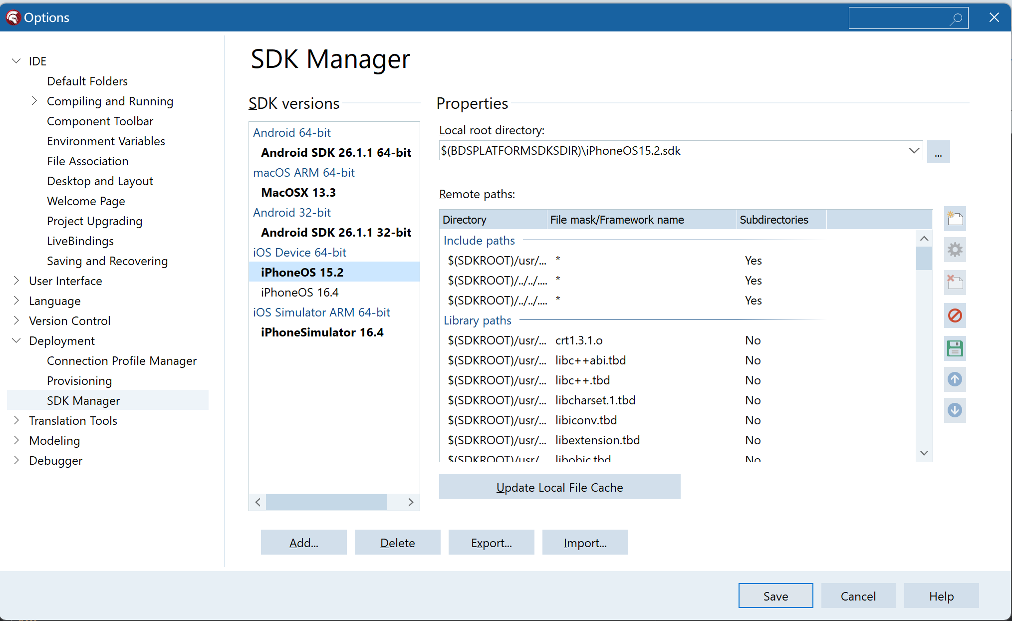 Delphi : 在 SDK 管理器中添加其他 iOS 框架_delphi sdk manager-CSDN博客