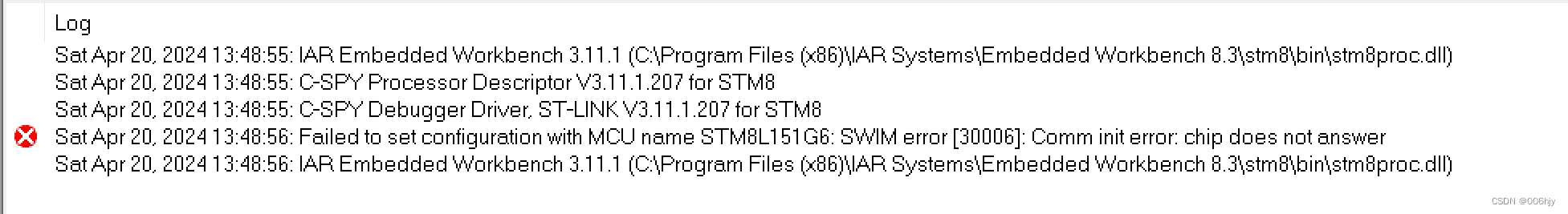 STM8，STLinkv2，SWIM，烧录调试，怪坑总结，SWIM error [30006]: Comm init error: chip does not answer_stlinkv2与 ...