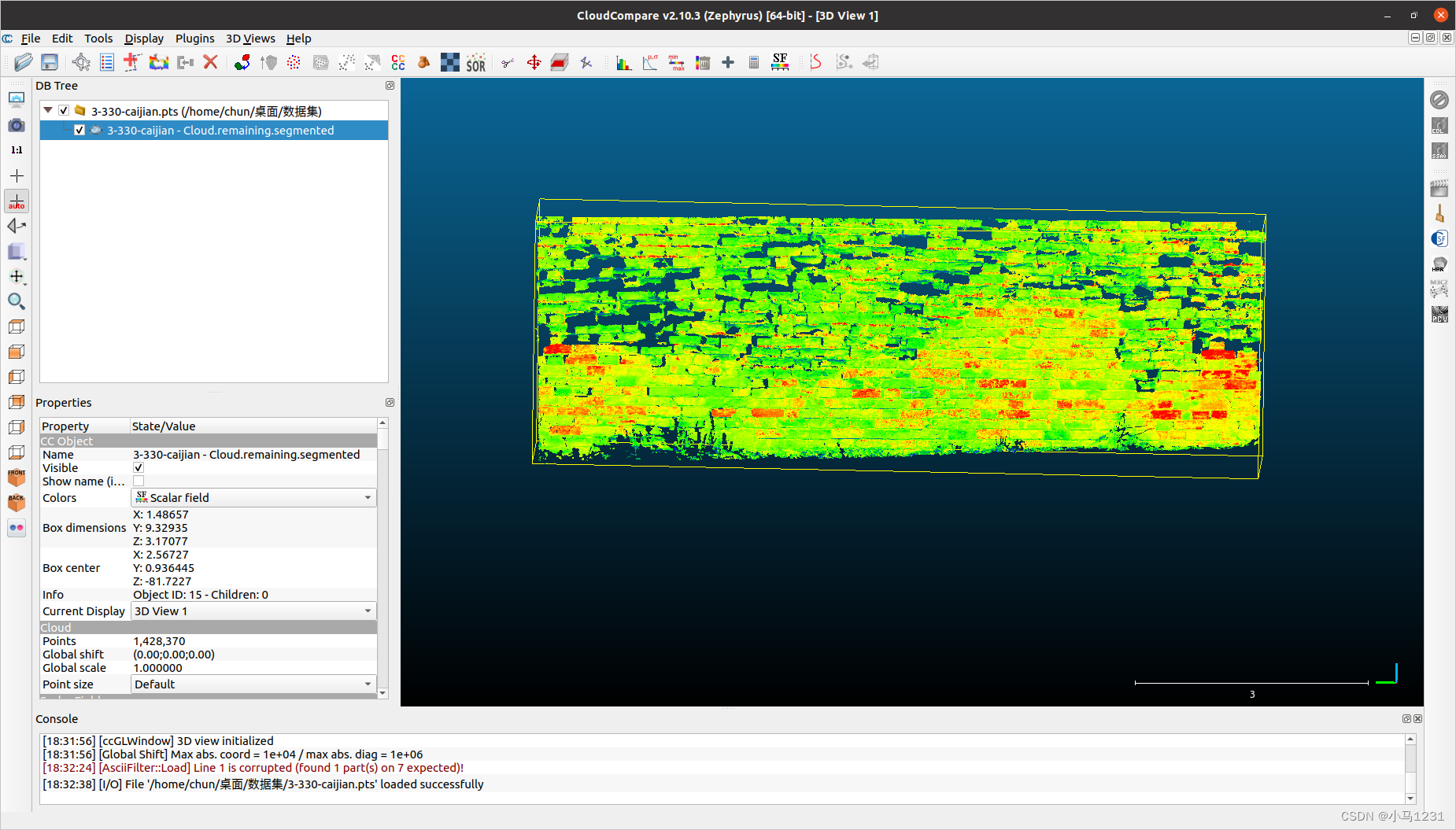 CloudCompare使用，制作点云数据集_点云数据集制作-CSDN博客