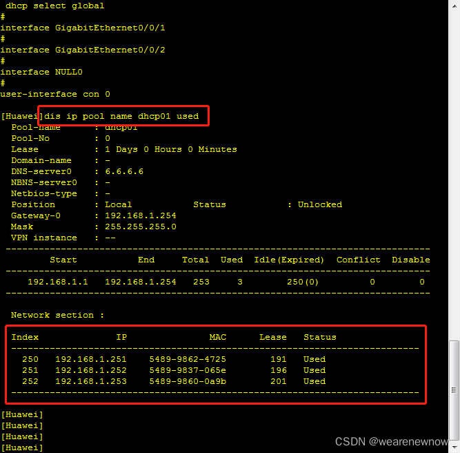 【Huawei路由器DHCP分配】_华为查看dhcp分配情况-CSDN博客