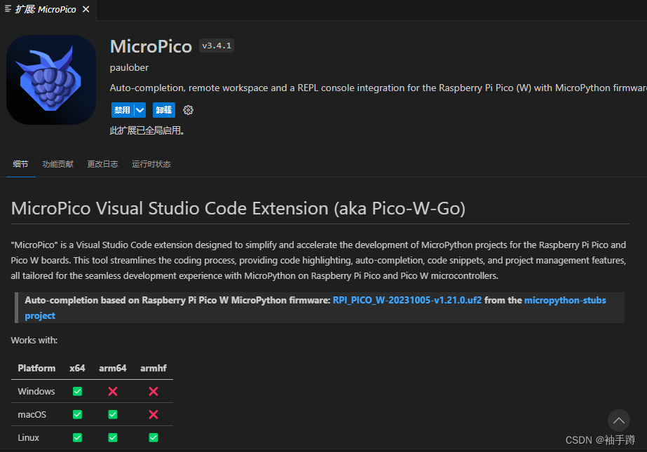 使用VScode插件MicroPico编译Micopython固件为PICO W开启Bluetooth_vscode micropython-CSDN博客