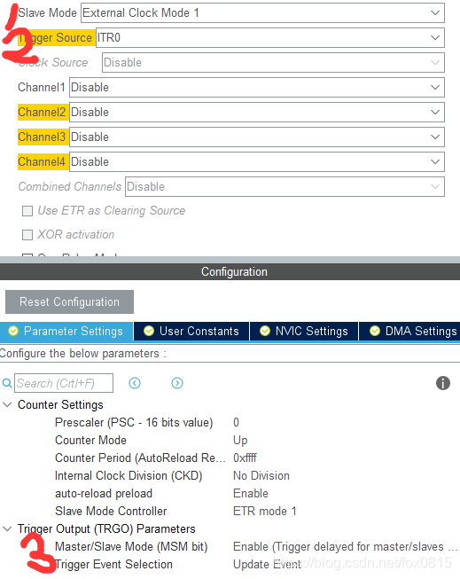 stm32定时器级联 TIM级联 组成32位定时器_trigger event selection-CSDN博客