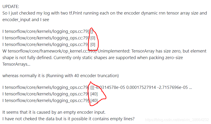Tensorflow报错：TensorArray has size zero,but element shape [?,300] is not ...