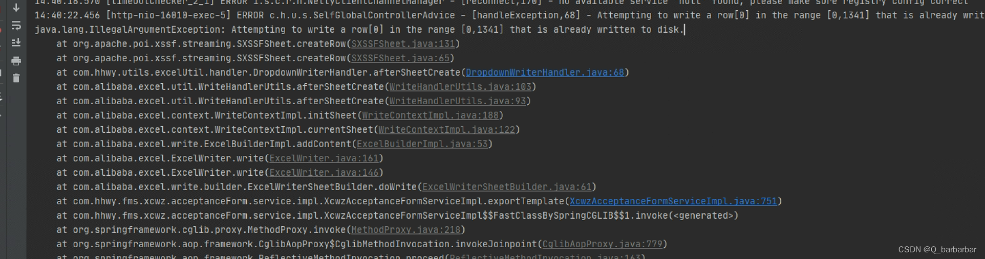Attempting to write a row[0] in the range [0,1341] that is already written to disk_attempting to ...