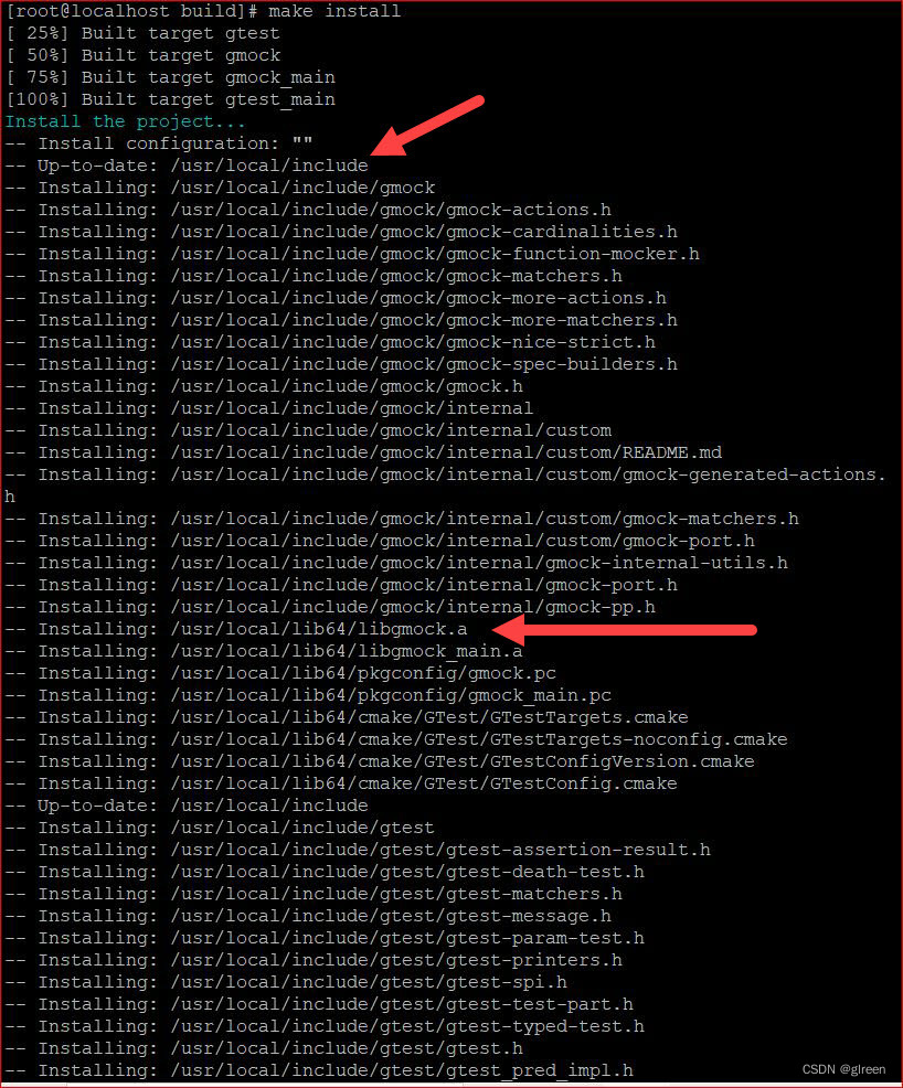 CentOS7 下使用cmake和make编译安装gmock和gtest_gmock安装-CSDN博客