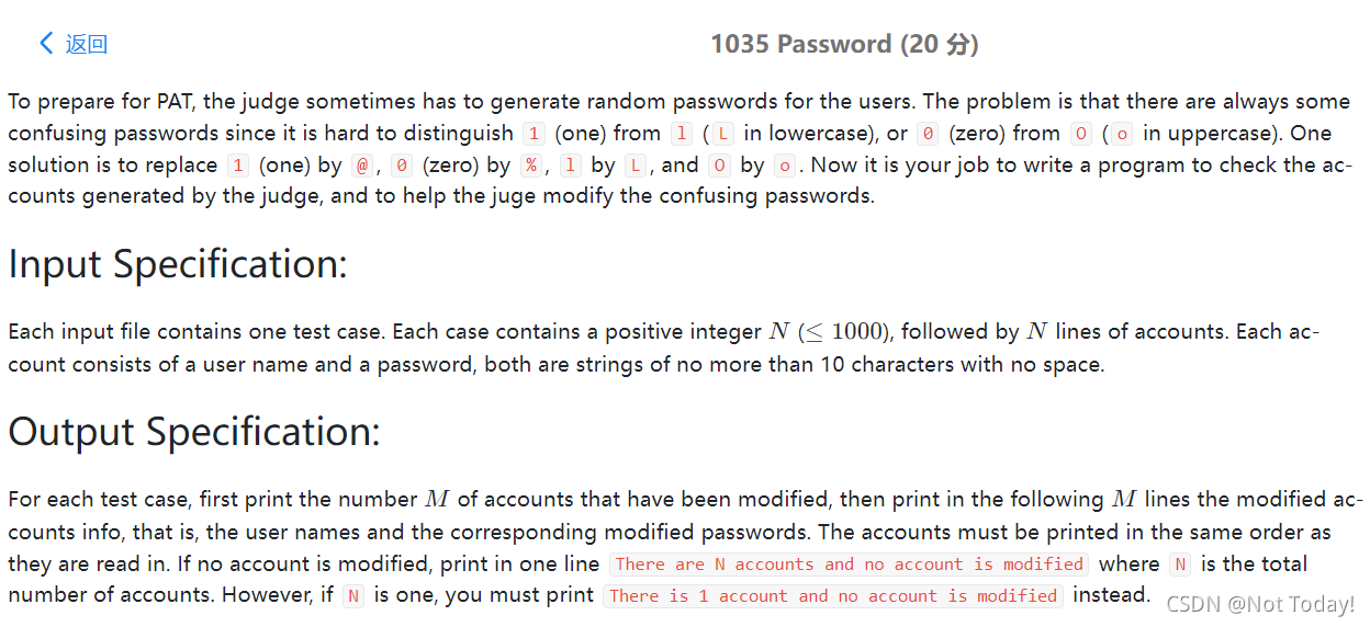 1035 Password（简单题，字符串查找替换）-CSDN博客