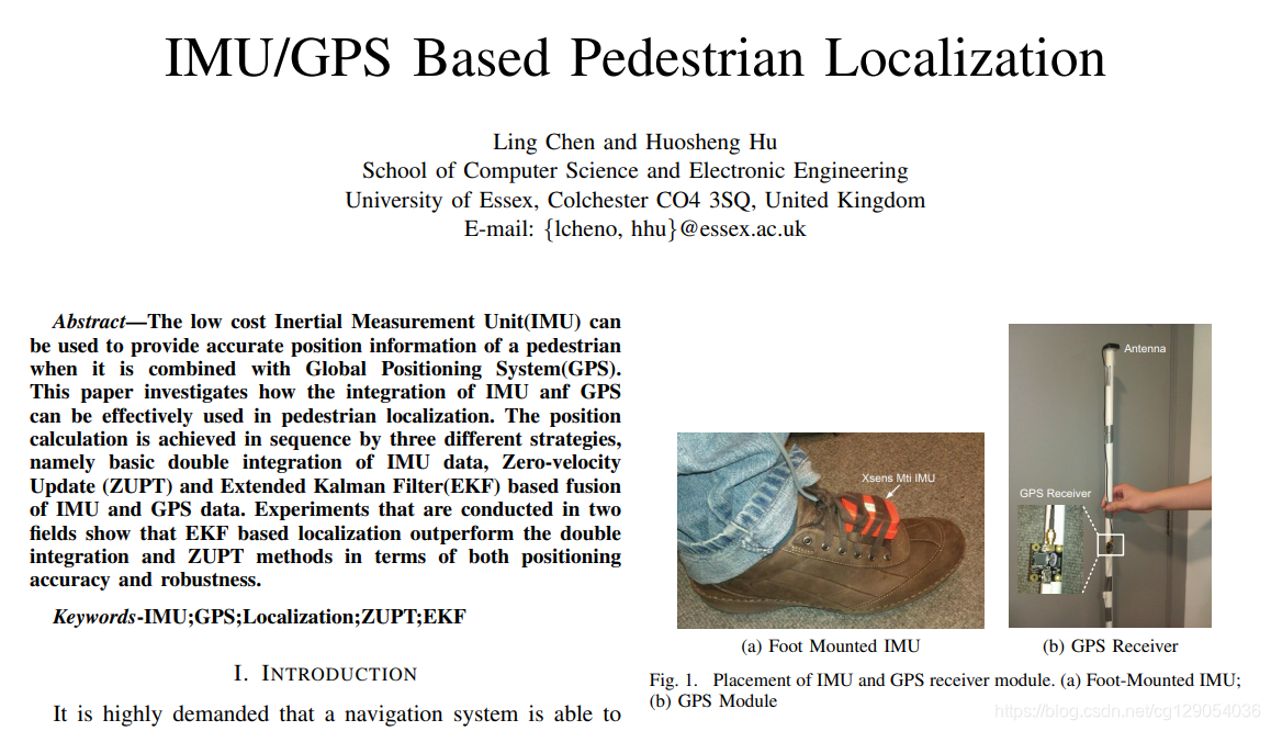 详解基于IMU/GPS的行人定位： IMU/GPS Based Pedestrian Localization_factor graph-based pedestrian ...