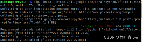 TensorFlow Lite runtime在树莓派4B上的使用-CSDN博客
