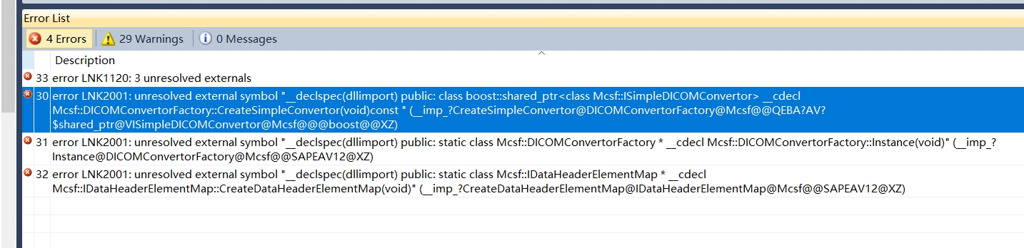 unresolved external symbol __declspec(dllimport) public class_unresolved external symbol “public ...